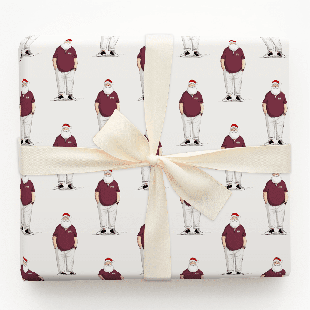 MS Santa Polo - Christmas Wrapping Paper Roll - Gift Wrap for Holidays ...