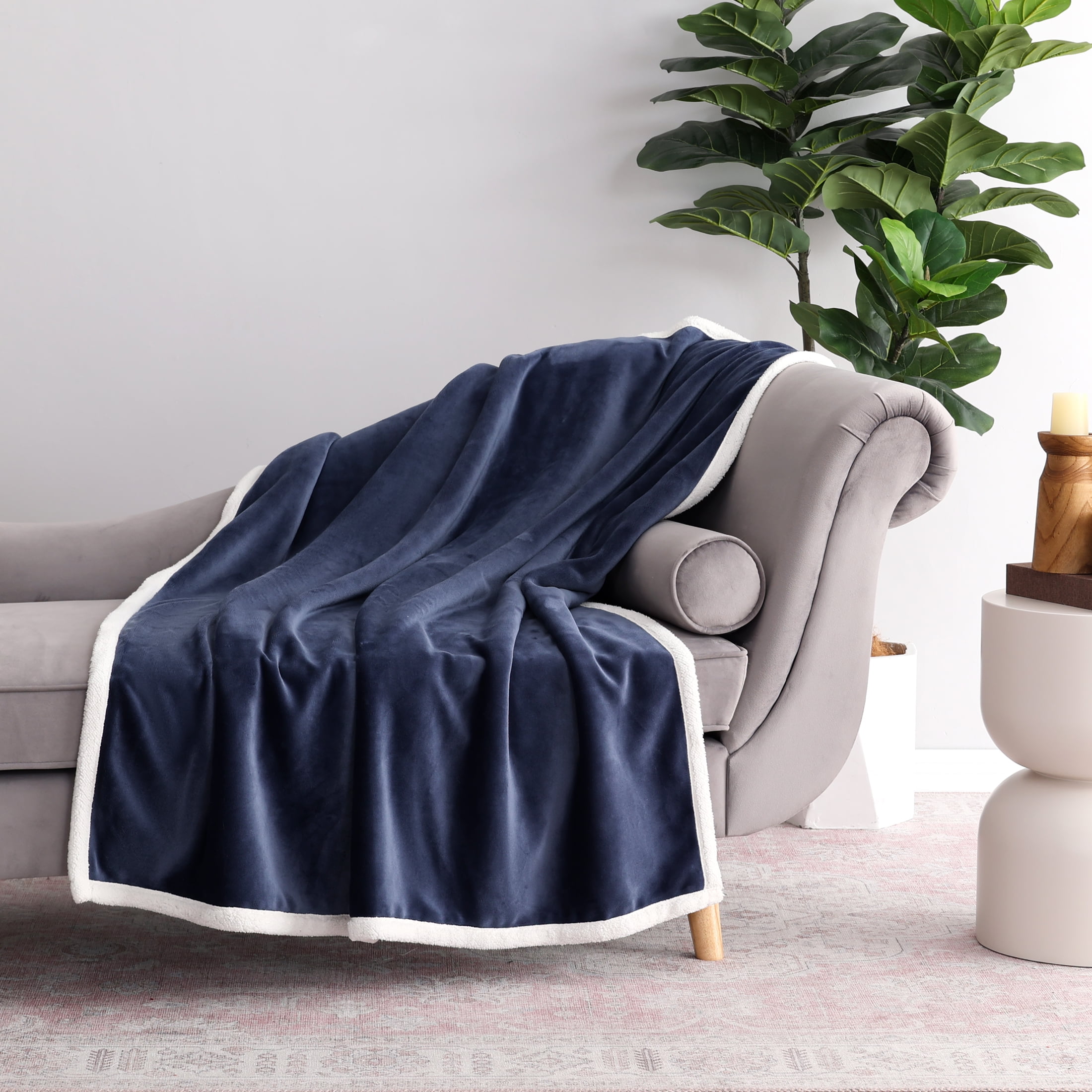 Brandclub - Mainstay Reversible Printed Velvet Plush and Hampshire Faux ...