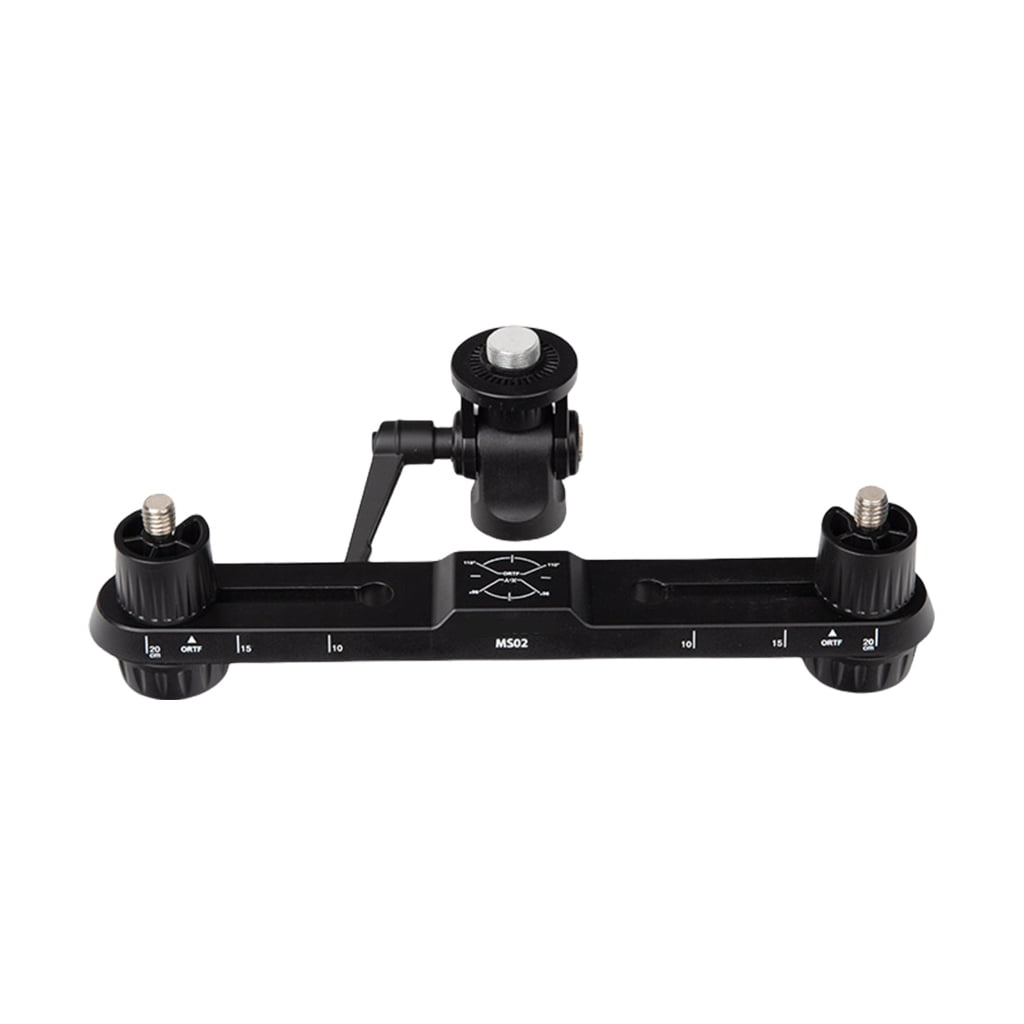 MS02 Multiple Directional Stereo Mic Stand with Twin Microphone Holders ...