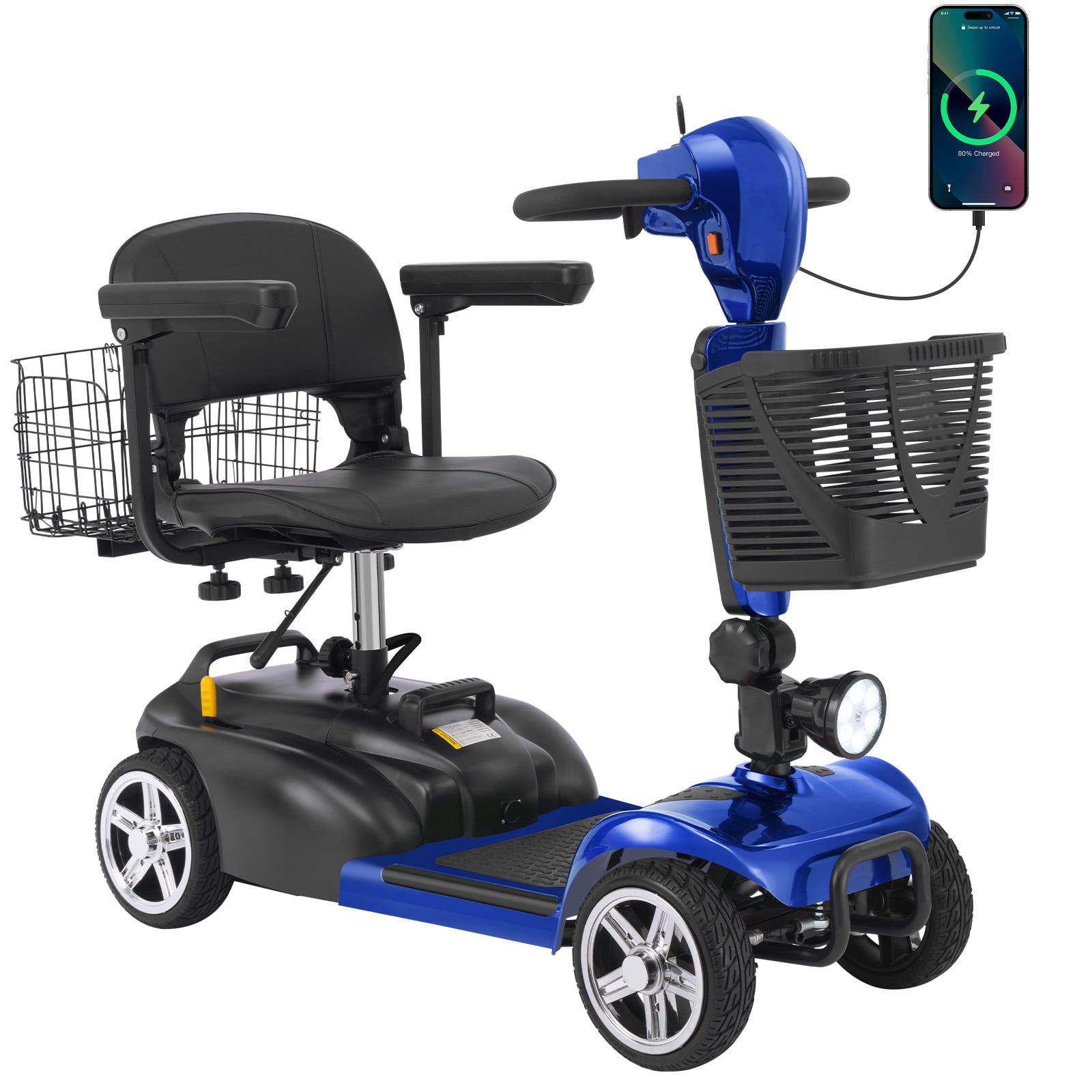 MS07 15 Miles Ecomobi 4 Wheels Mobility Scooter for Adults&Seniors ...