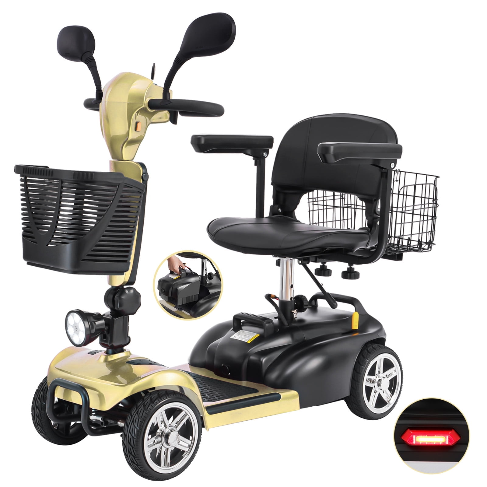 MS07 15 Miles Ecomobi 4 Wheels Mobility Scooter for Adults&Seniors ...