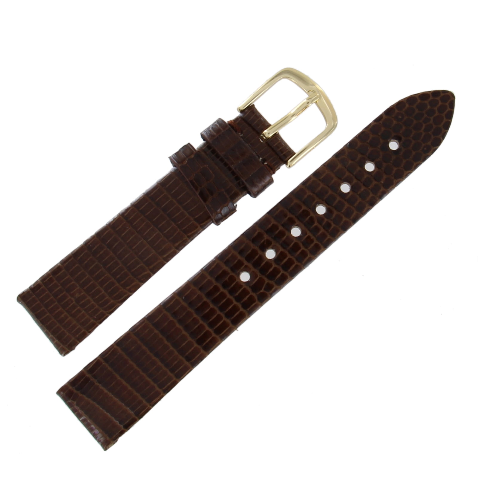 MS700 16mm Mens Regular Brown Genuine Lizard Watch Band - Walmart.com