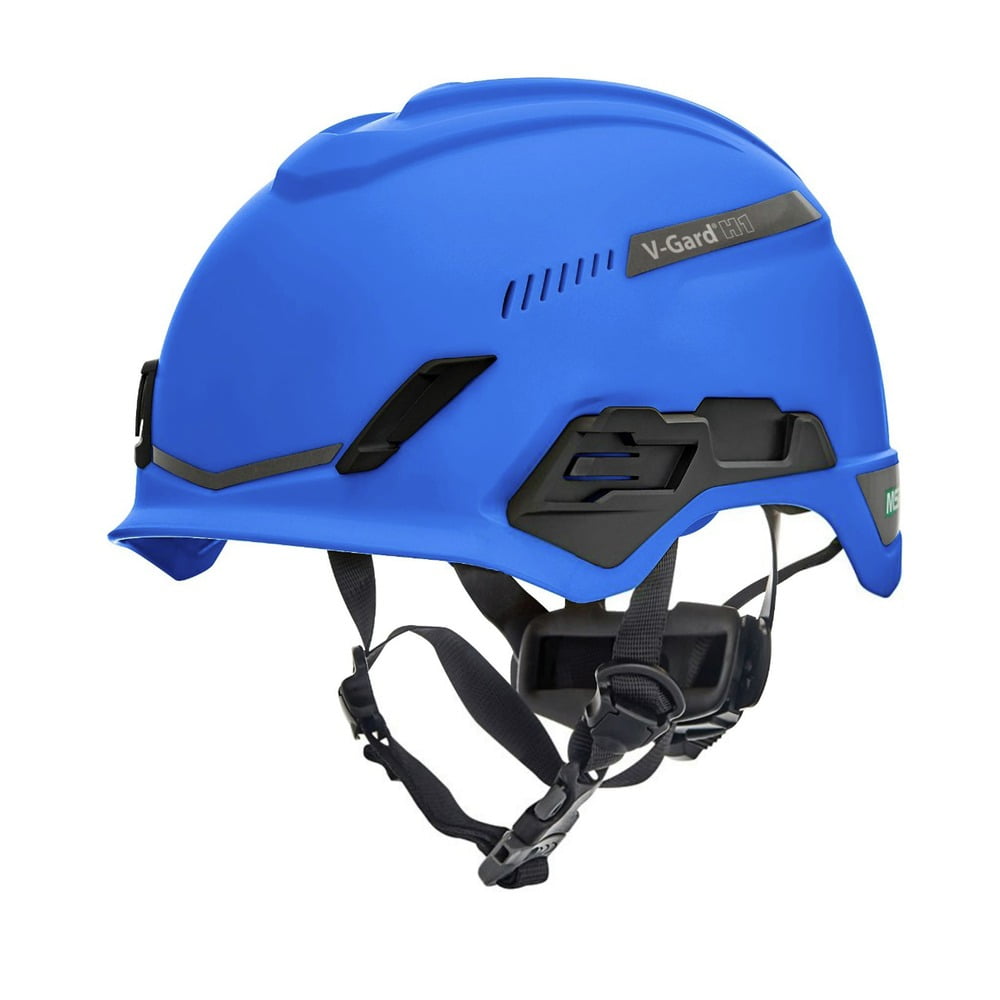 MSA 10194785 V-Gard H1 Fas-Trac III Pivot Trivent Safety Helmet - Blue ...