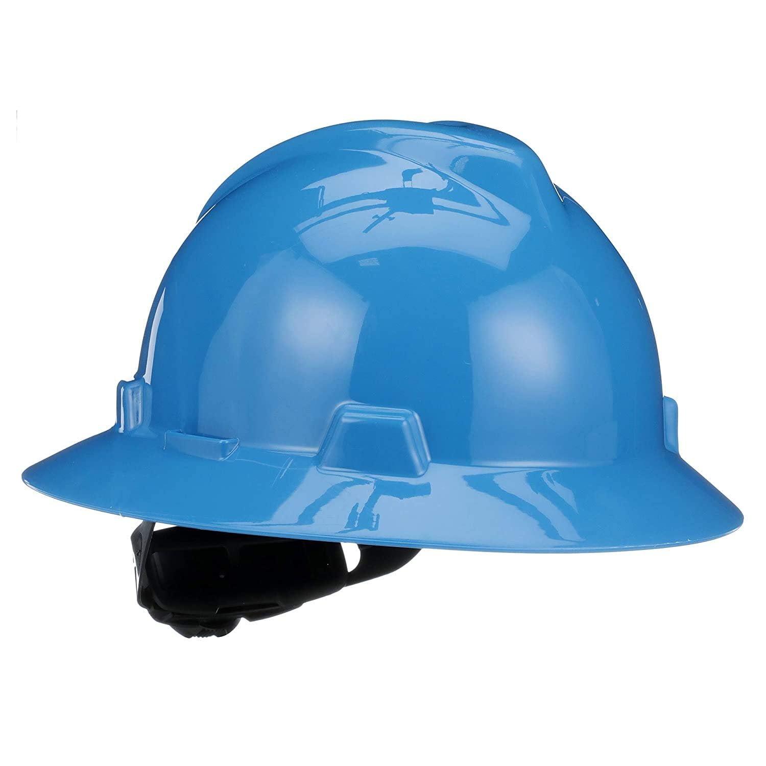 MSA 475368 V-Gard Full-Brim Hard Hat With Fas-Trac III Ratchet ...