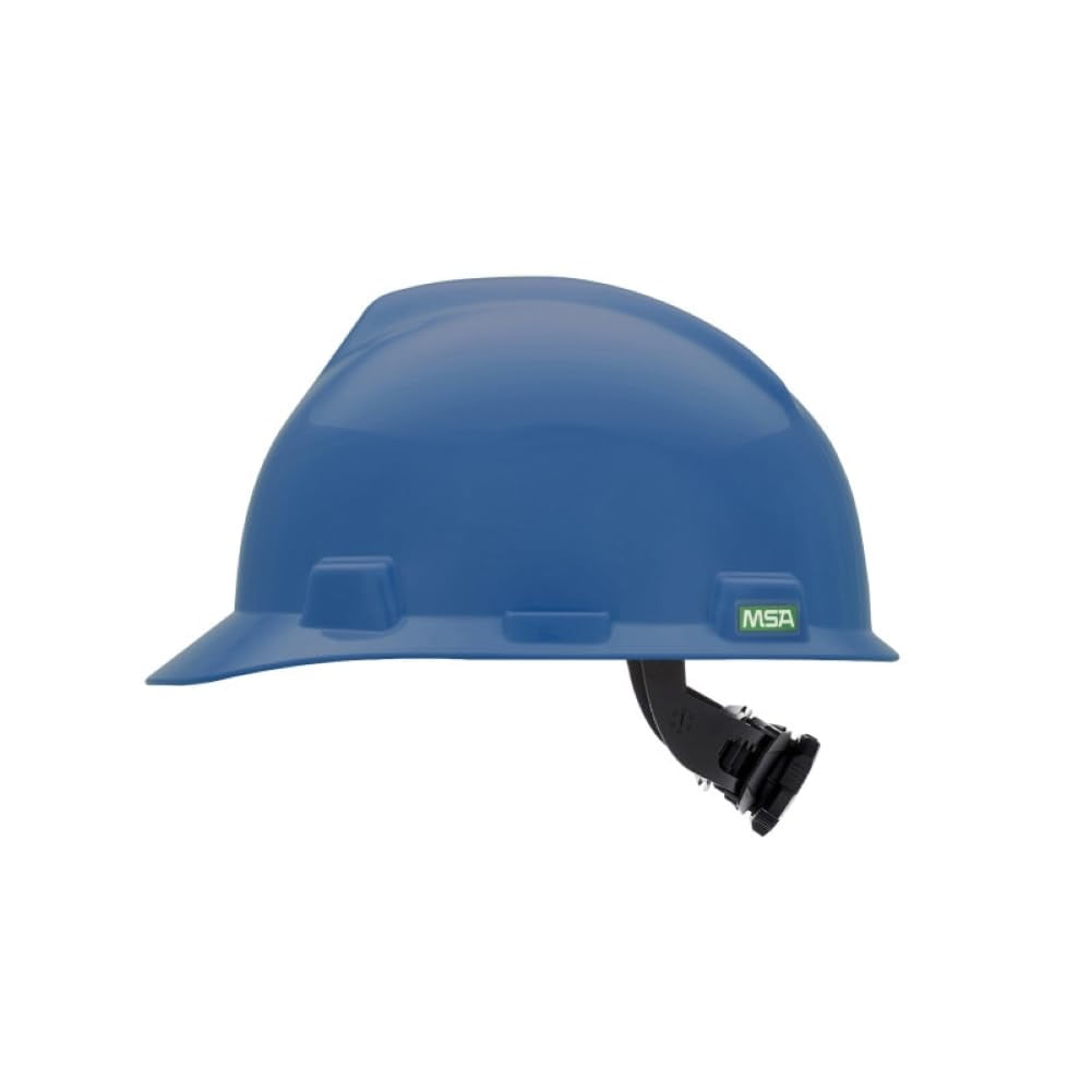 MSA 477483 V-Gard Cap Style Safety Hard Hat With Fas-Trac III Ratchet ...