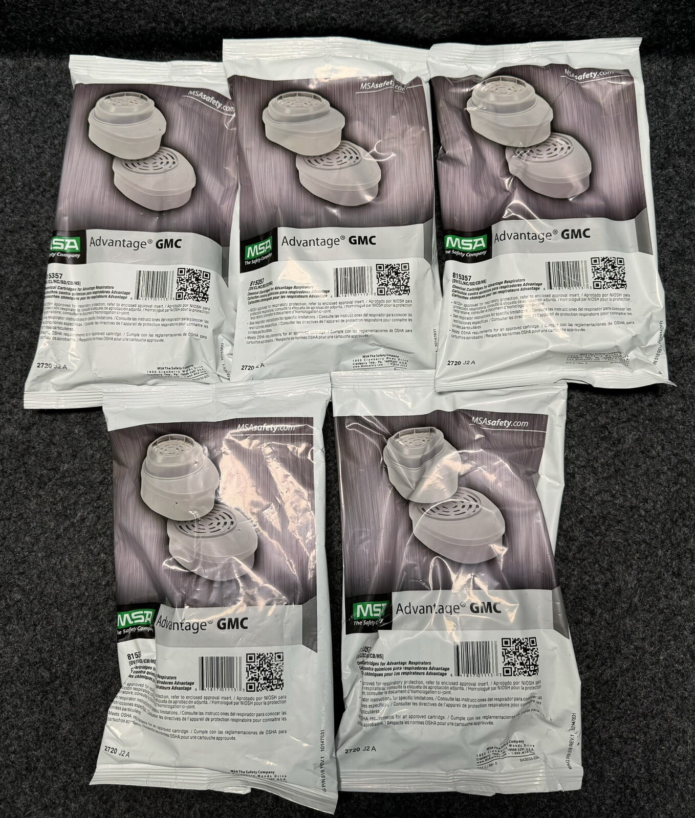 MSA Advantage GMC Respirator Filter Cartridges 815357 5 Pairs 10 Total ...