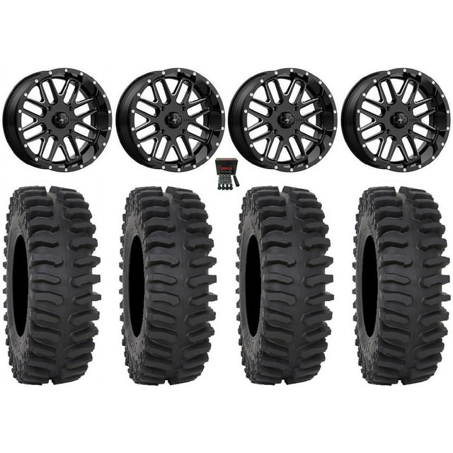 MSA Bandit 18" Wheels Milled 35" XT400 Tires Can-Am Commander Maverick ...