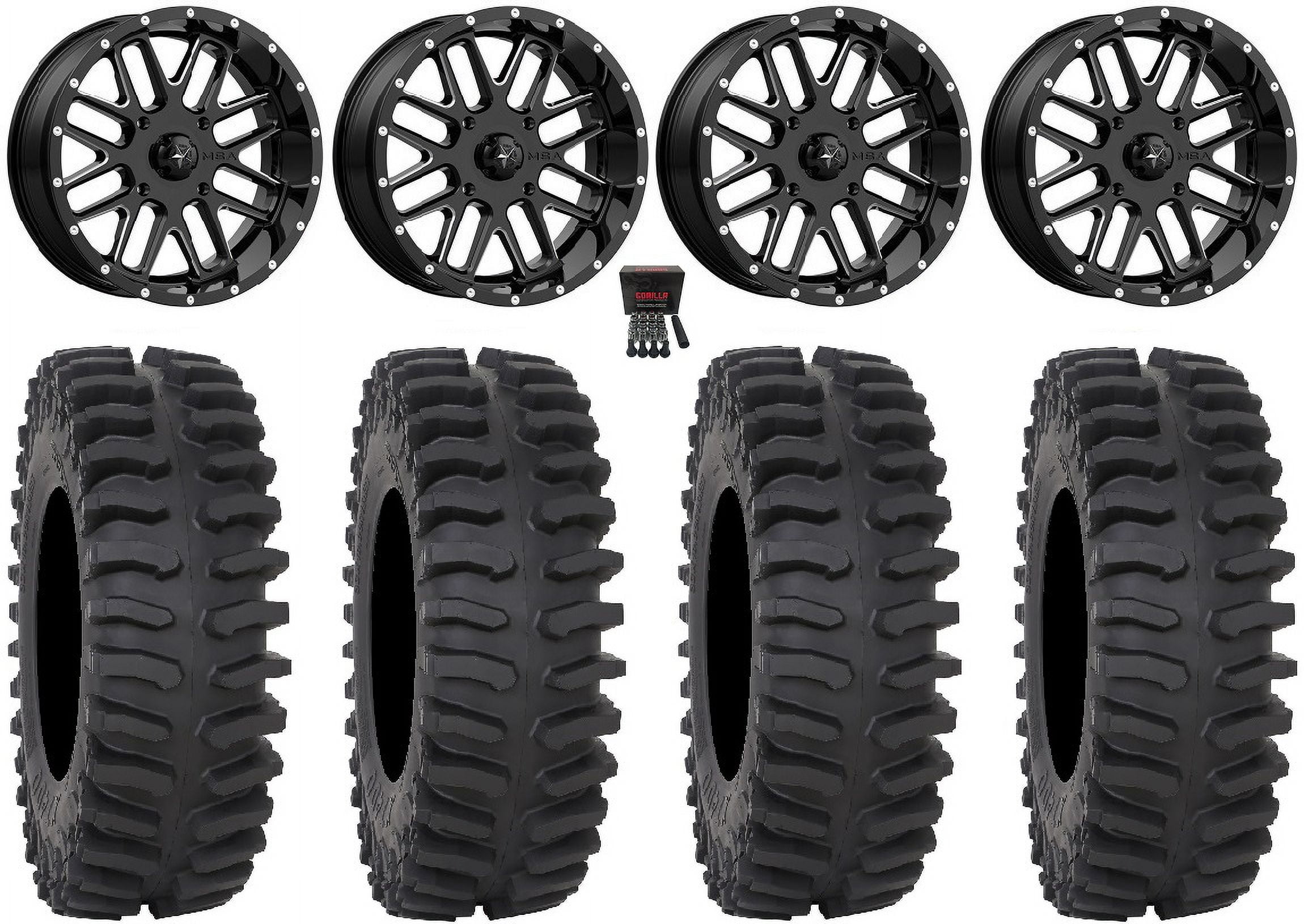 MSA Bandit 18" Wheels Milled 35" XT400 Tires Polaris RZR XP 1000 / PRO ...