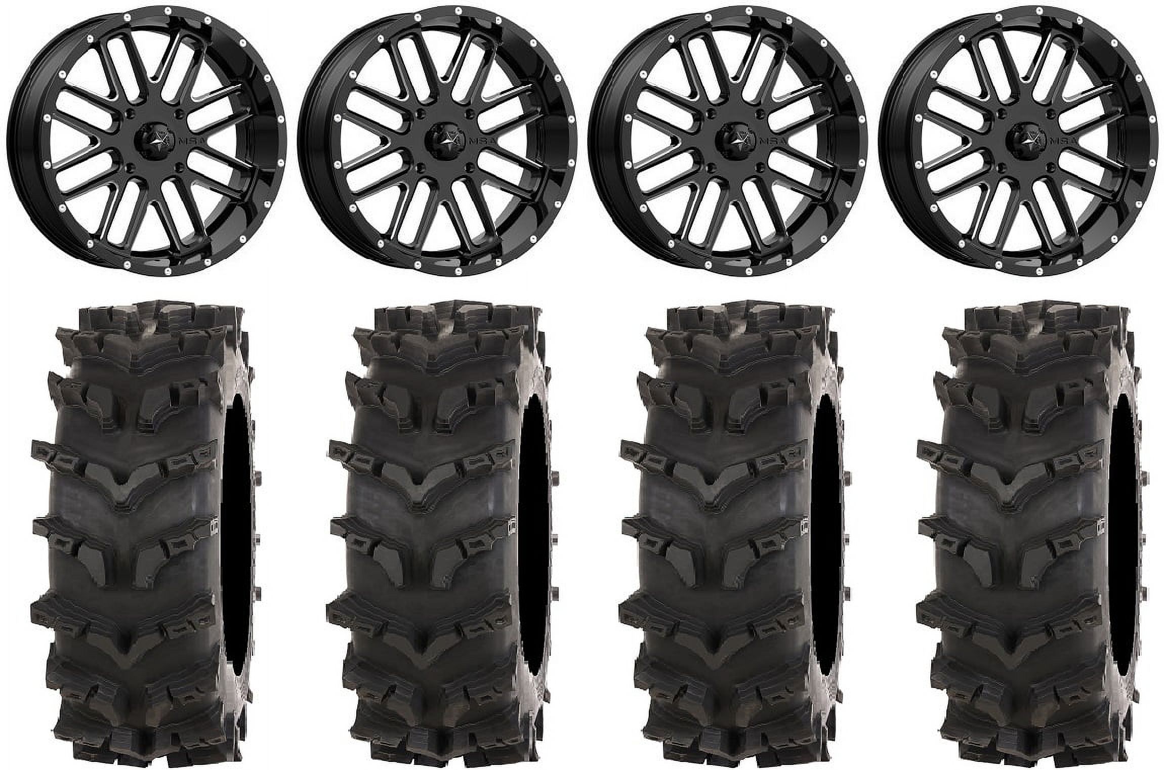 MSA Bandit 20" Wheels Milled 35" Out&Back Max'd Tires Sportsman RZR ...
