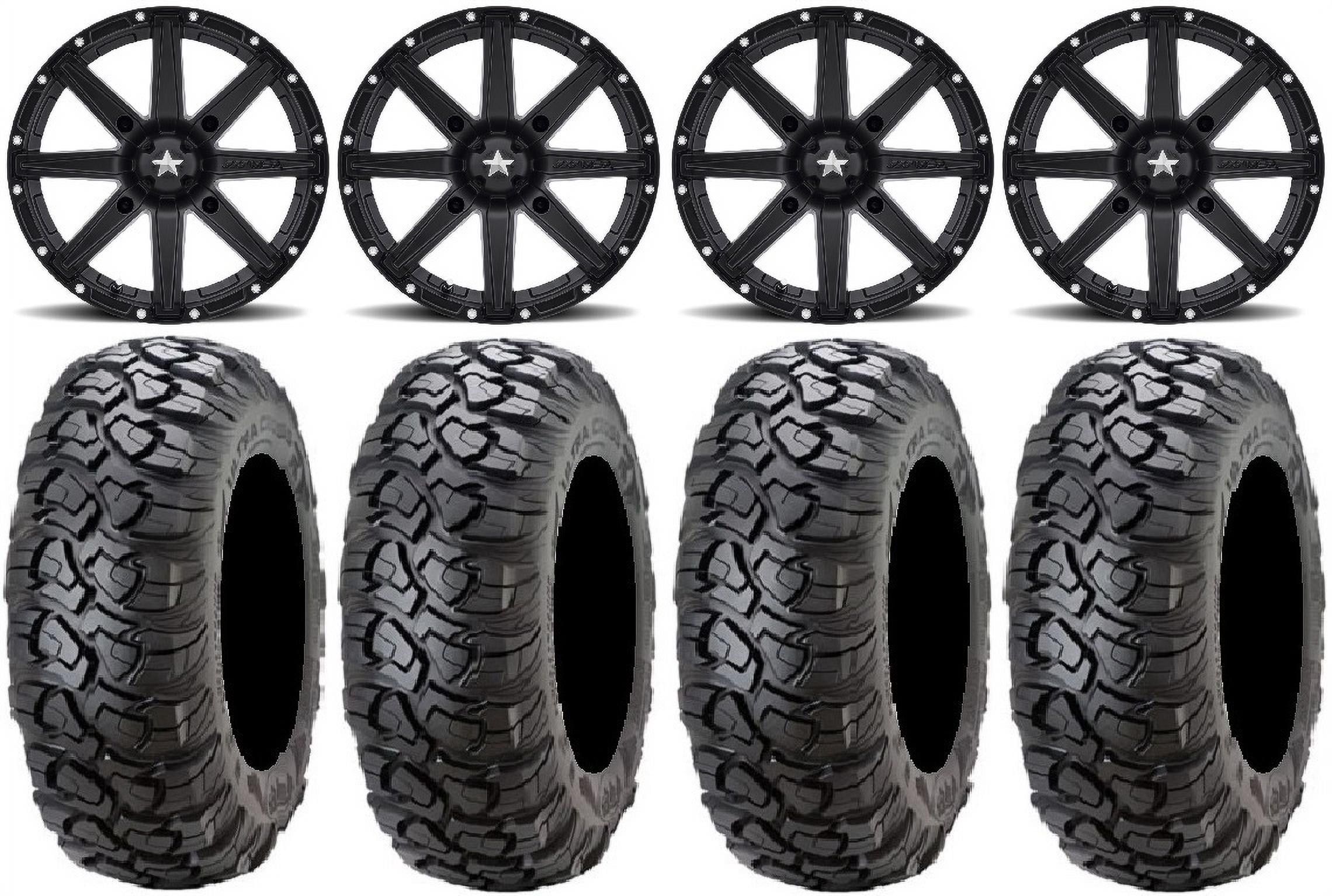 MSA Black Clutch 15" UTV Wheels 30" Ultracross Tires Can-Am Maverick X3 ...