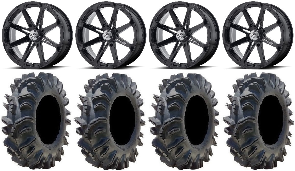 MSA Black Diesel 18" UTV Wheels 34" Terminator Tires Polaris RZR XP ...