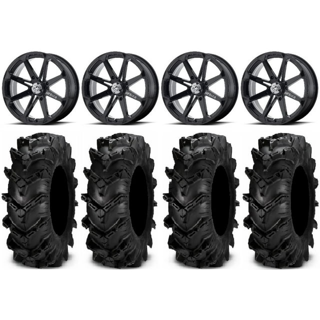 MSA Black Diesel 18" Wheels 36" Cryptid Tires Polaris RZR XP 1000 / PRO ...