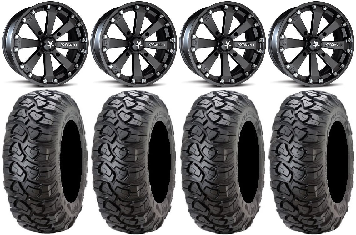 MSA Black Kore 14" UTV Wheels 29" Ultracross Tires Yamaha Viking ...