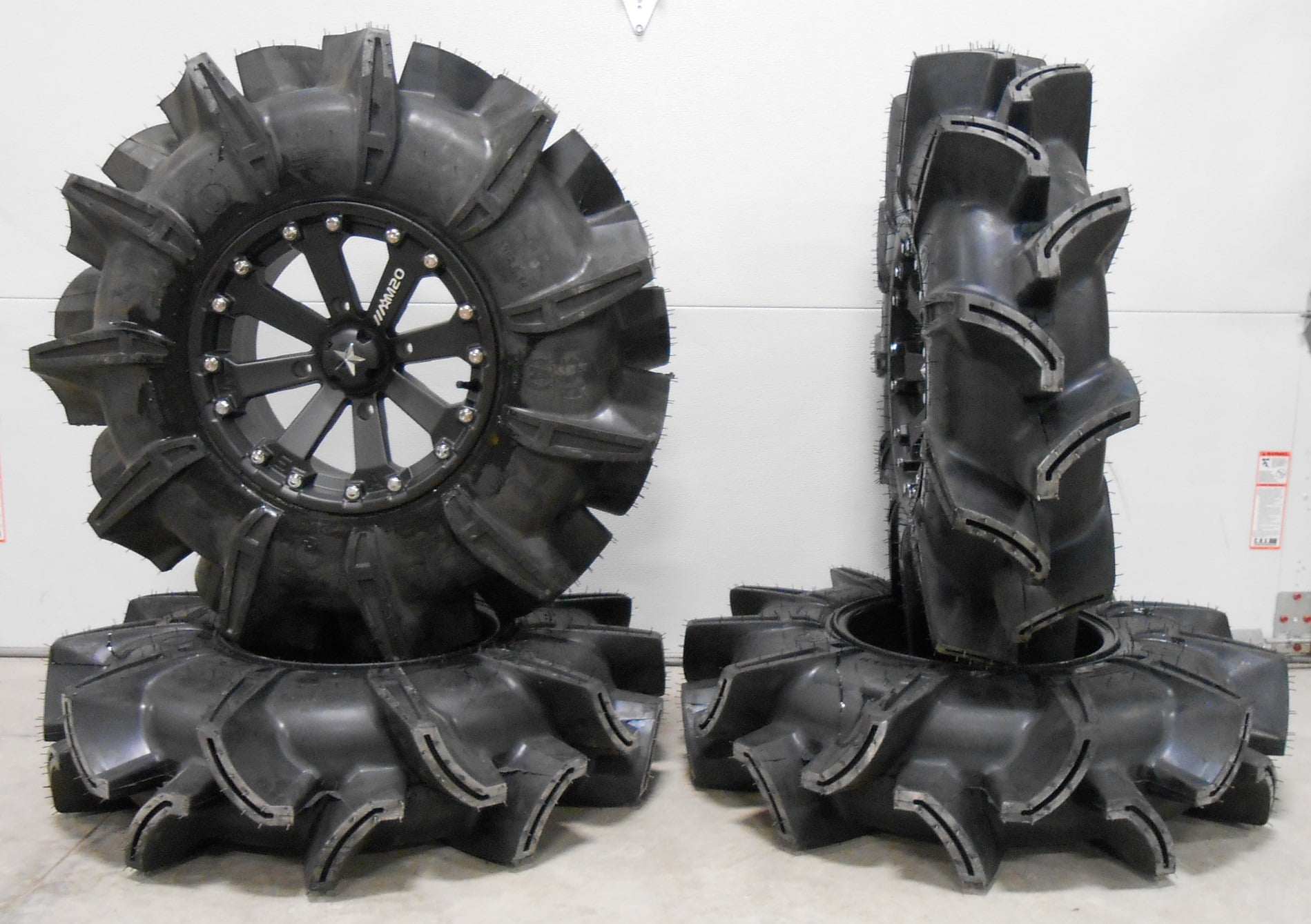 MSA Black Kore 14" UTV Wheels 32" Assassinator Tires Polaris RZR XP ...