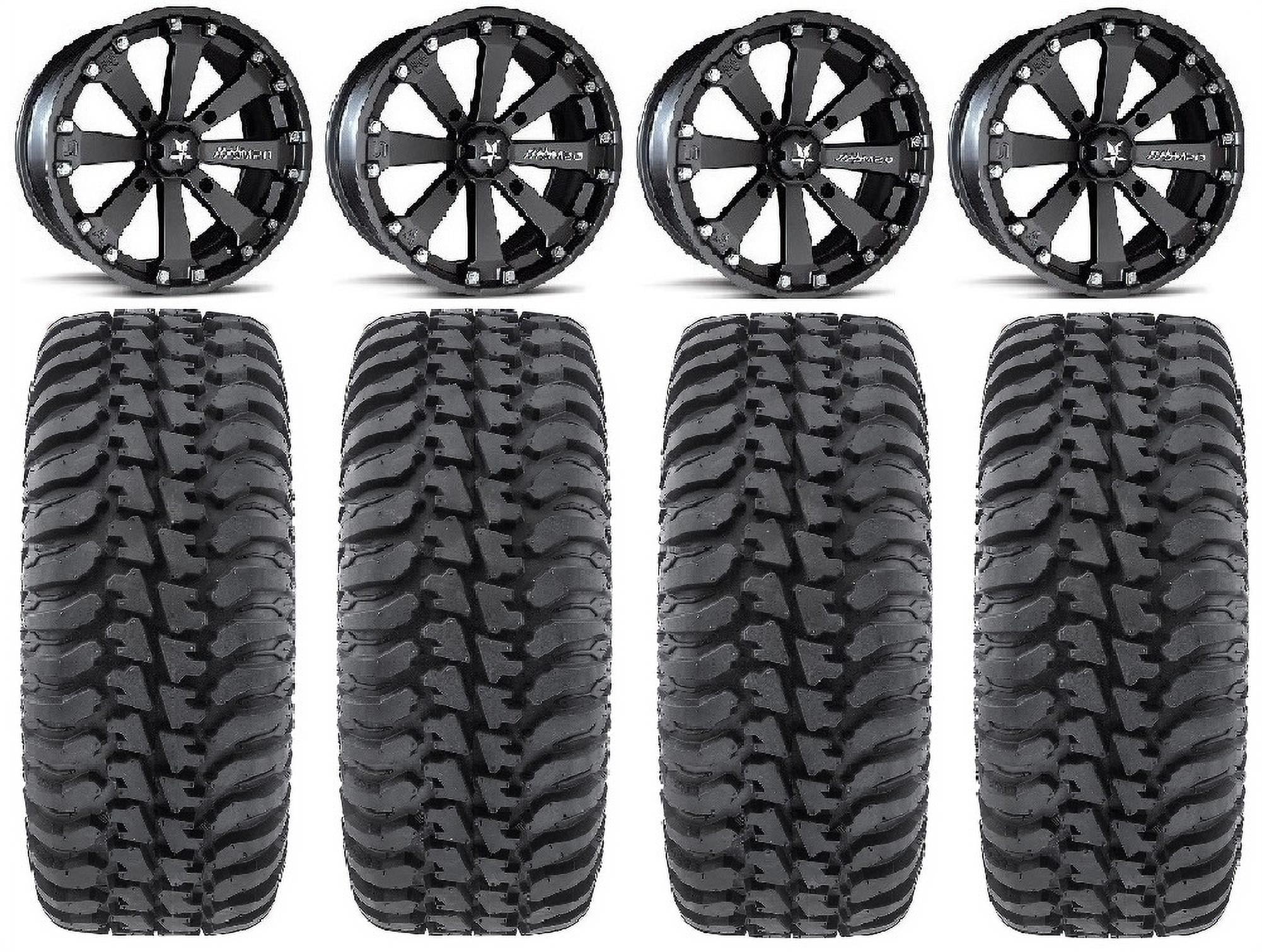 MSA Black Kore 14" UTV Wheels 32" Regulator Tires Yamaha Viking Wolverine YXZ1000R CFMoto ZForce ...
