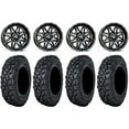 MSA Black Vibe 14" UTV Wheels 28" Klever X/T Tires Polaris RZR XP 1000 ...