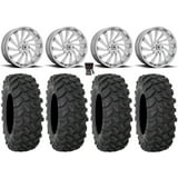 MSA Blade 18" Wheels Chrome 37" XTR370 Tires Sportsman RZR Ranger - Walmart.com