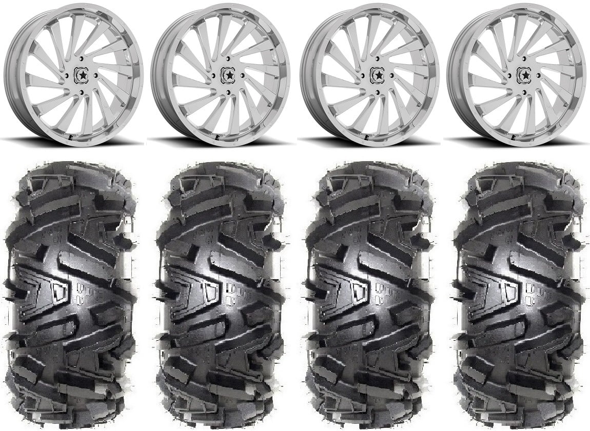 MSA Blade 20" Wheels Chrome 34" Moto MTC Tires Polaris RZR XP 1000 ...