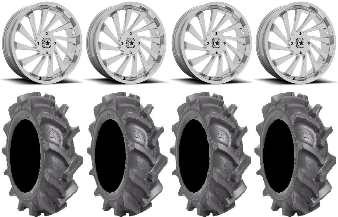 MSA Blade 24" Wheels Chrome 40" BKT AT 171 Tires Can-Am Commander ...