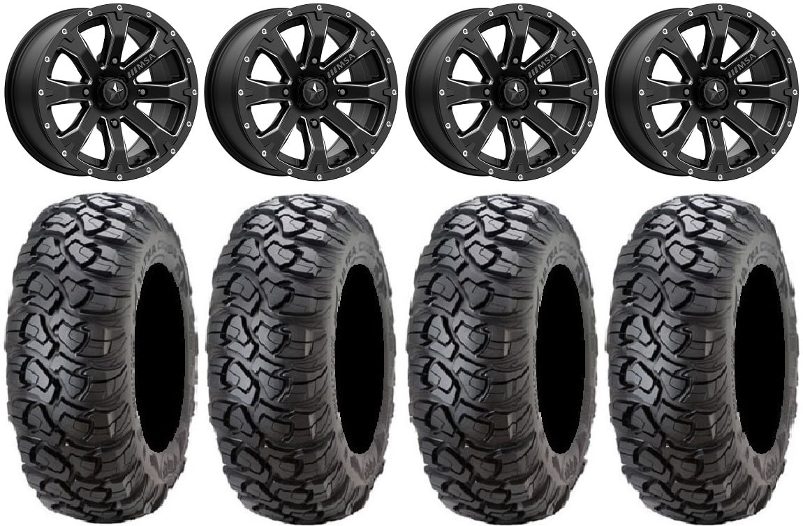 MSA Bounty 14" Wheels Black 31" Ultracross Tires Yamaha Viking ...