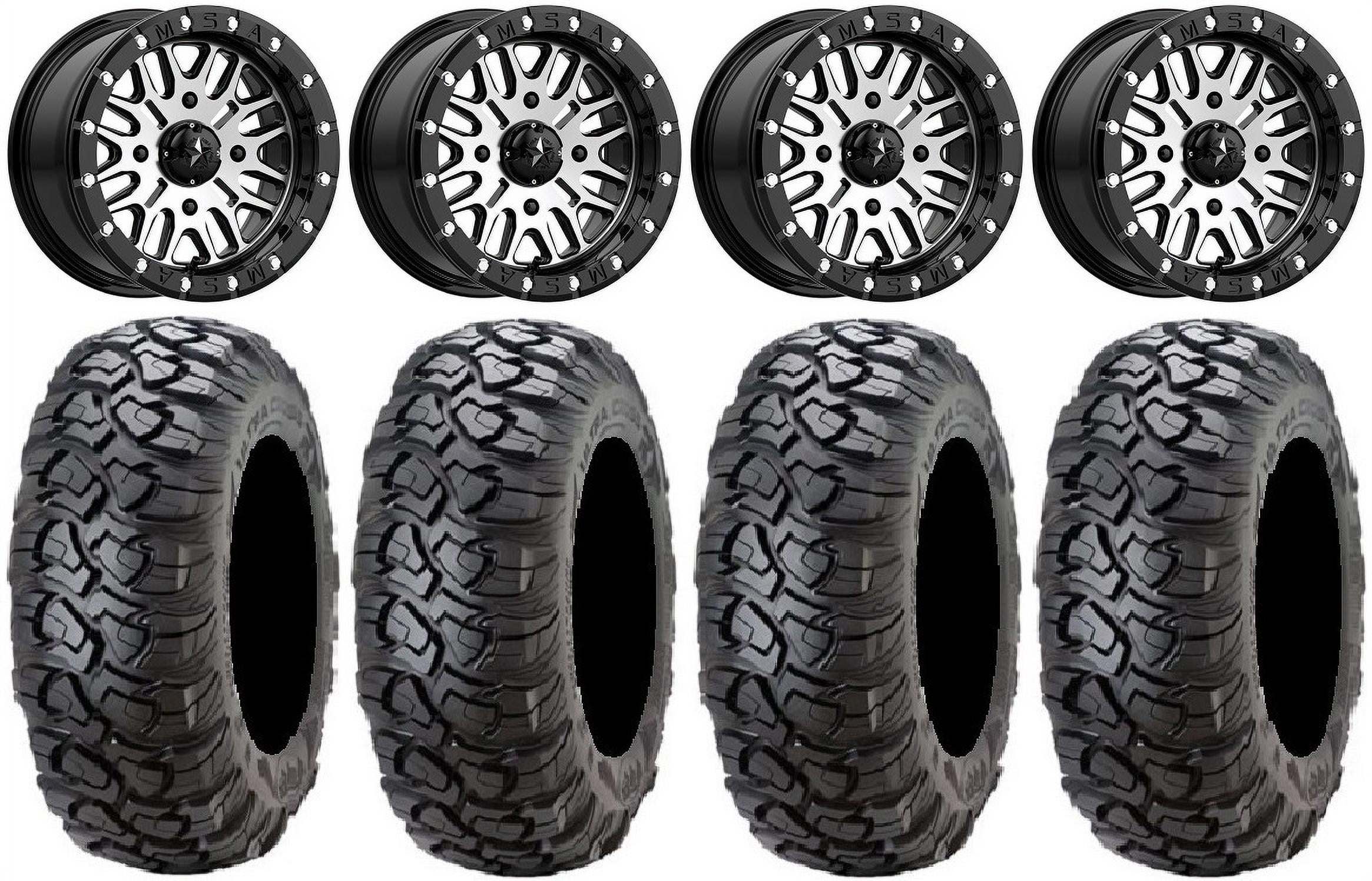 MSA Brute Beadlock 14" UTV Wheels 31" Ultracross Tires Yamaha Viking ...