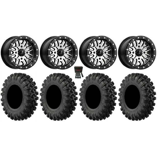 MSA Brute Beadlock 15" UTV Wheels 35" MotoRavage XL Tires Polaris RZR ...