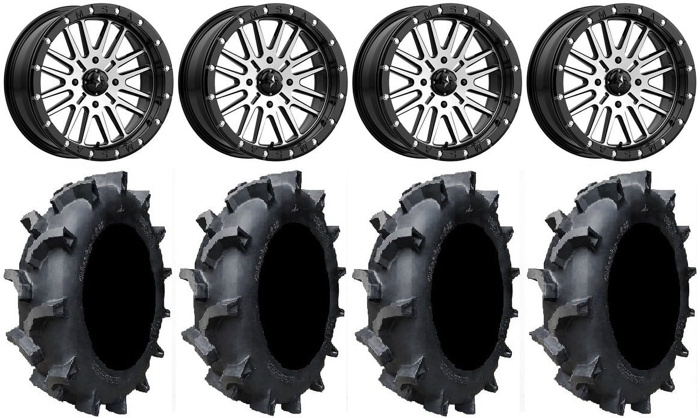MSA Brute Beadlock 18" ATV Wheels 35" Interforce 628 Tires Can-Am ...
