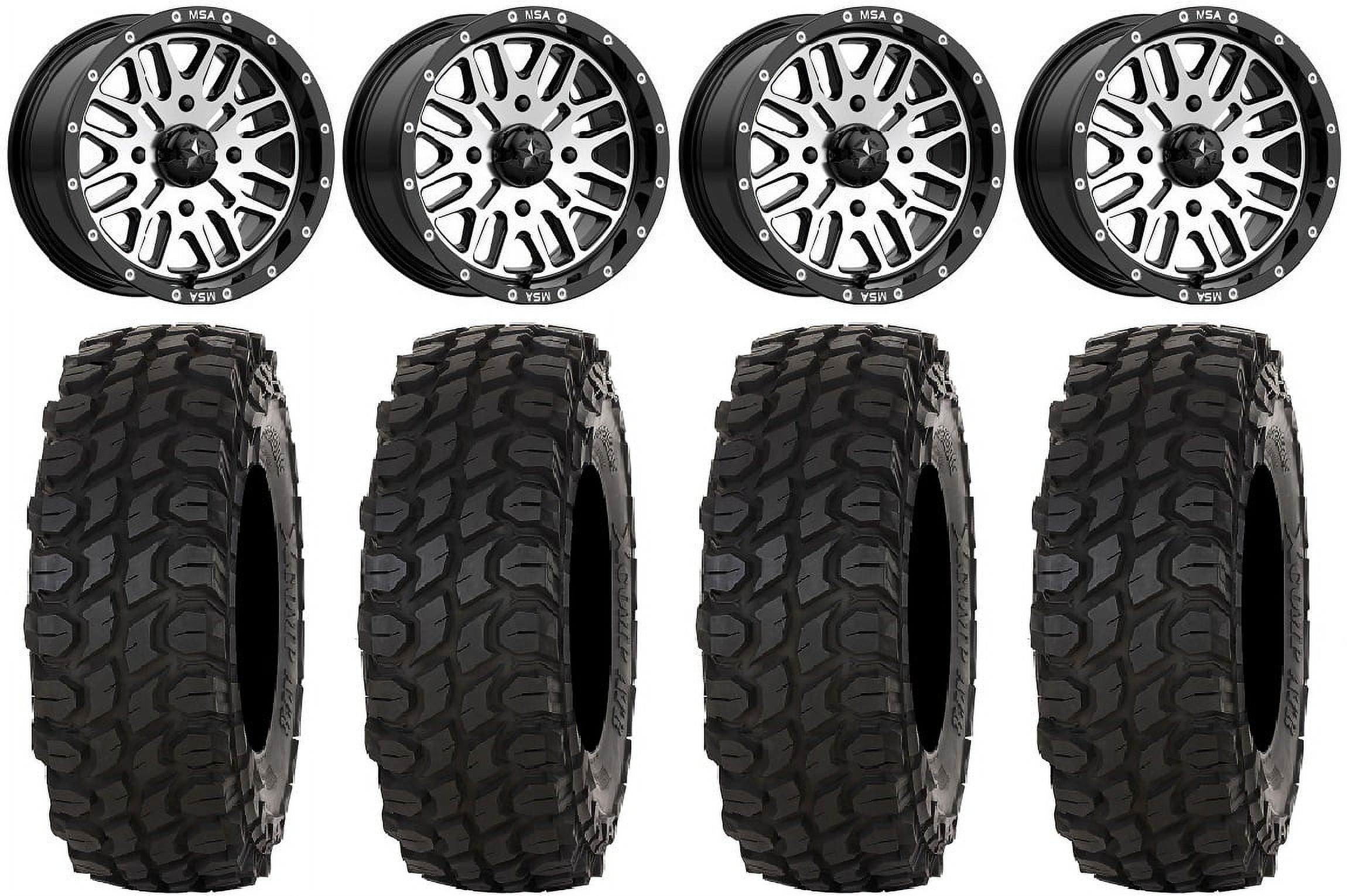 MSA Bute 14" Wheels Machined 32" XComp ATR Tires Can-Am Commander ...