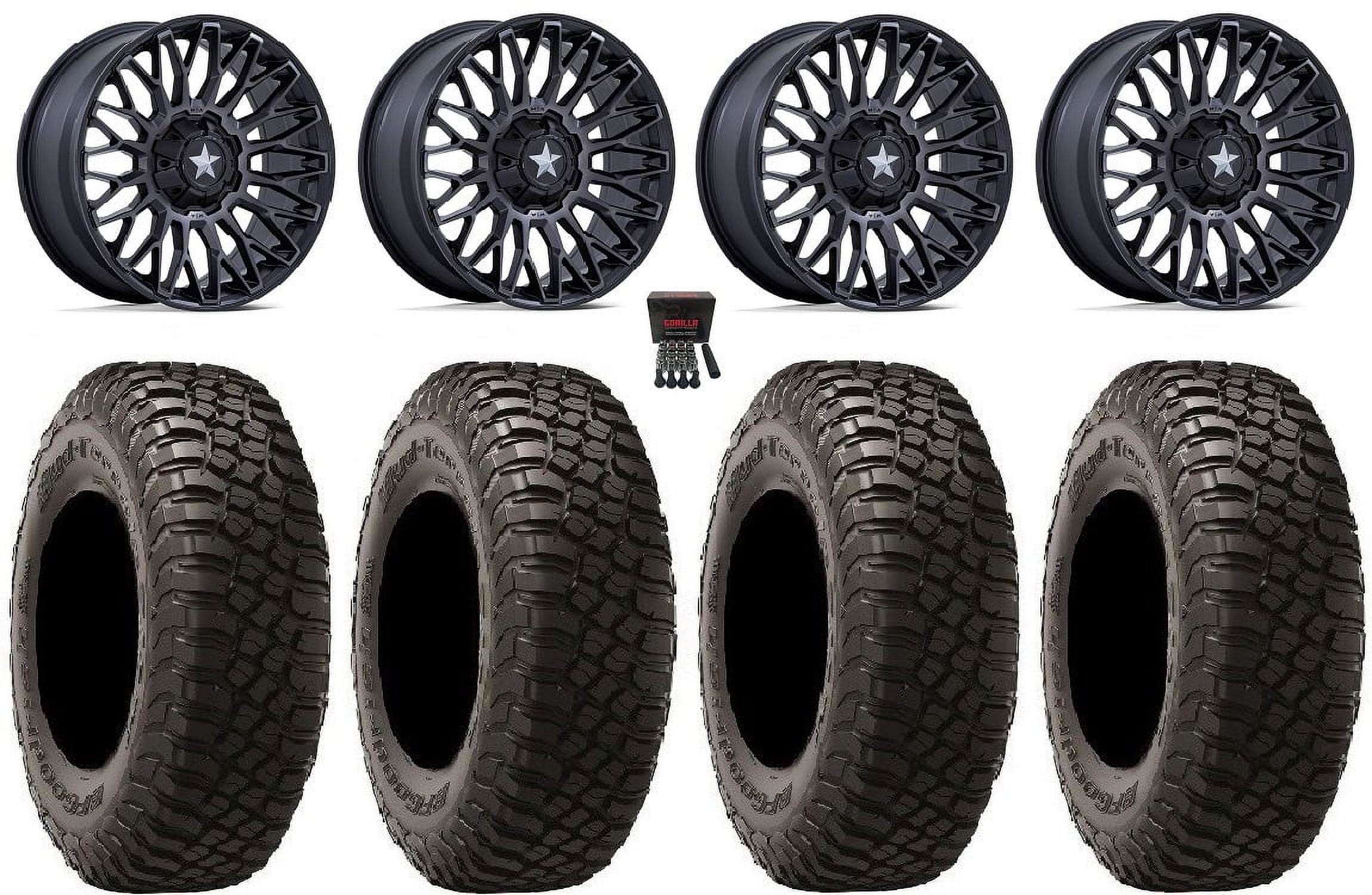 MSA Clubber 14" Wheels Black DDT 30" BFG KM3 Tires Can-Am Commander ...