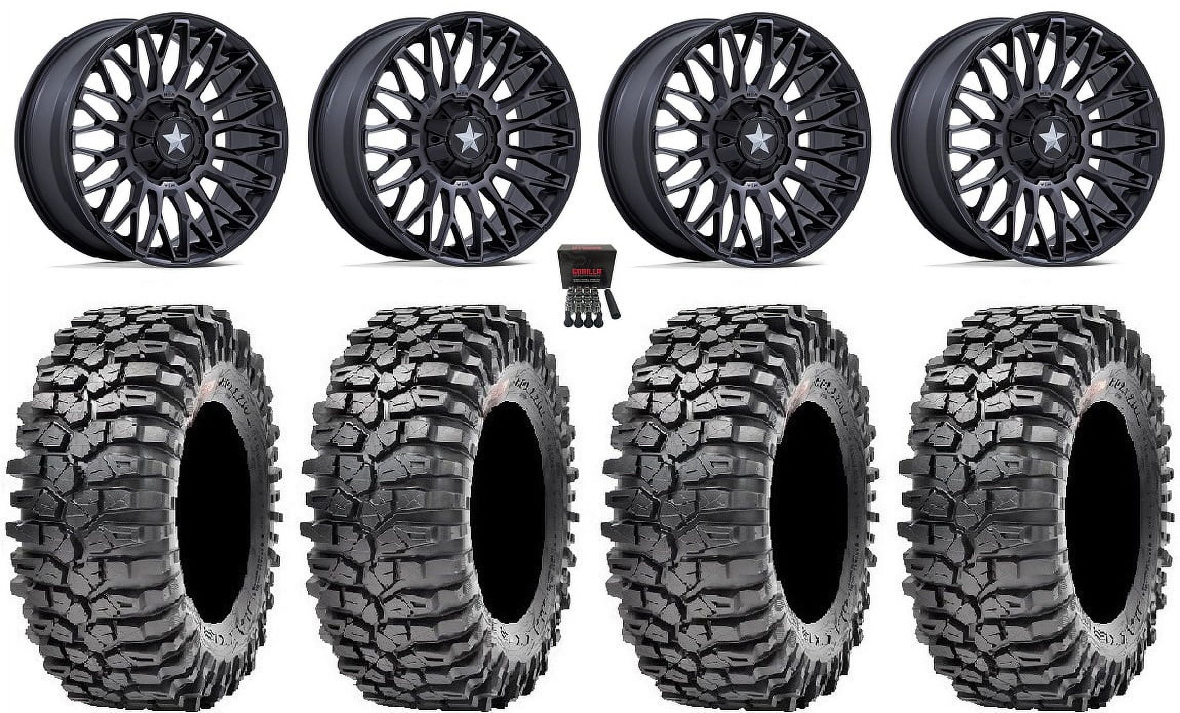 MSA Clubber 14" Wheels Black DDT 32" Roxxzilla 396 Tires Can-Am ...