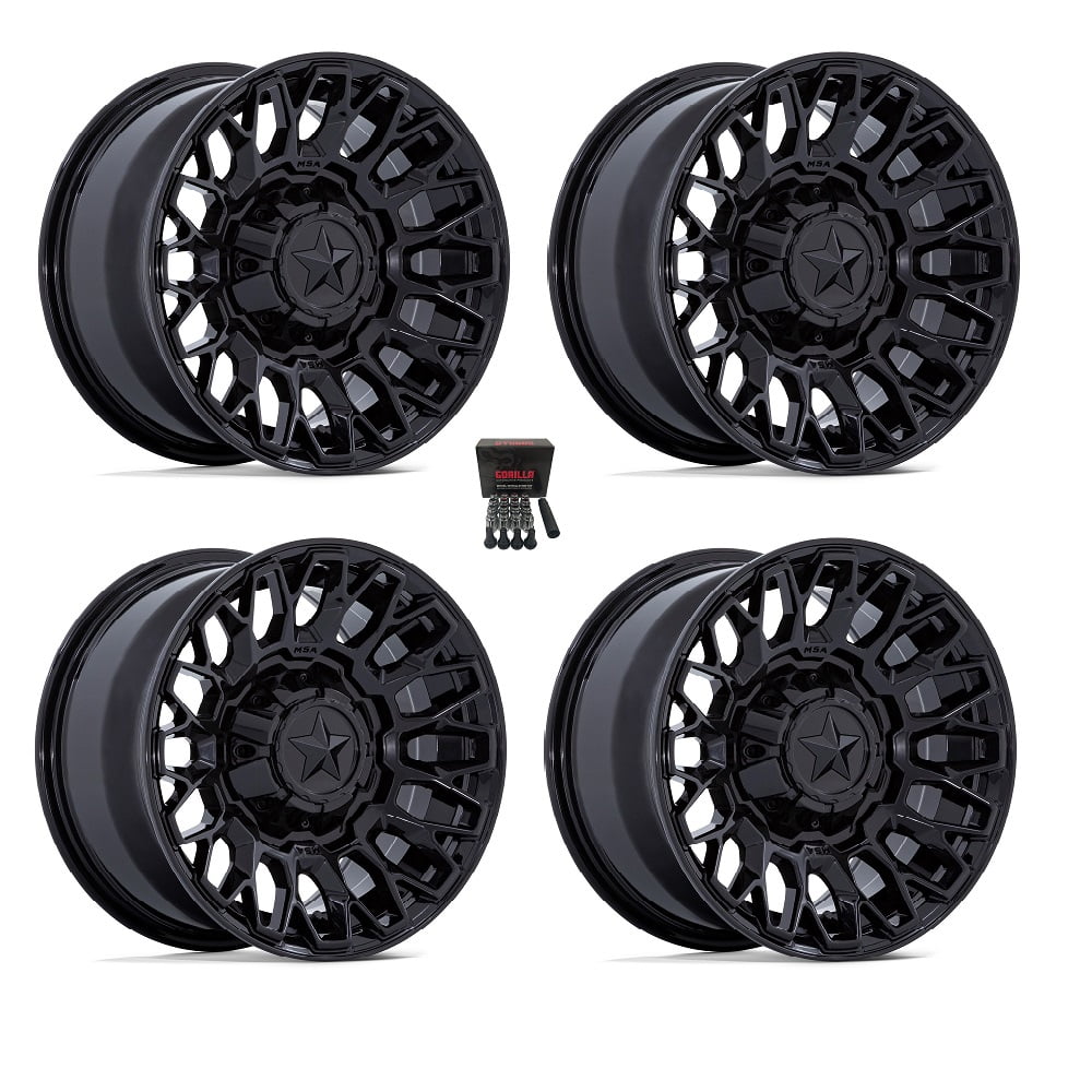 MSA Clubber 14" Wheels Gloss Black Polaris RZR 1000 XP / Ranger XP 900/ ...