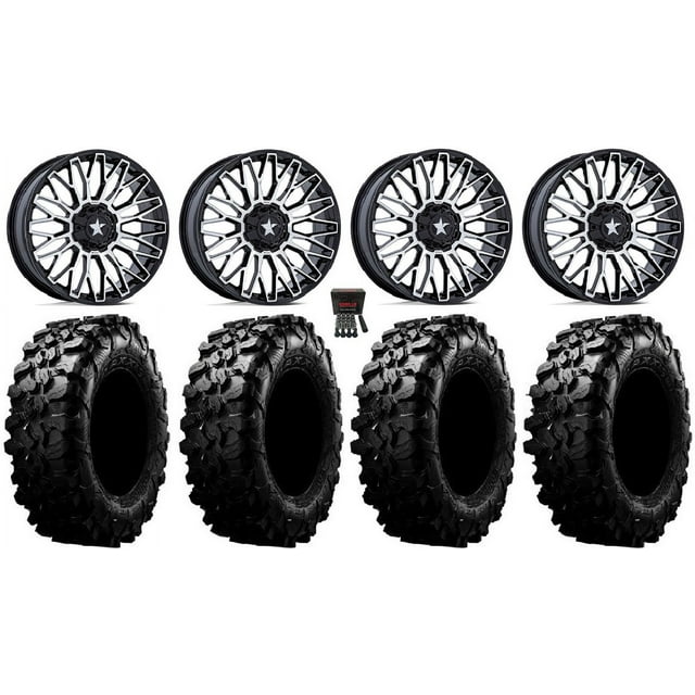MSA Clubber 14" Wheels Machined 30" Carnivore Tires Can-Am Commander ...