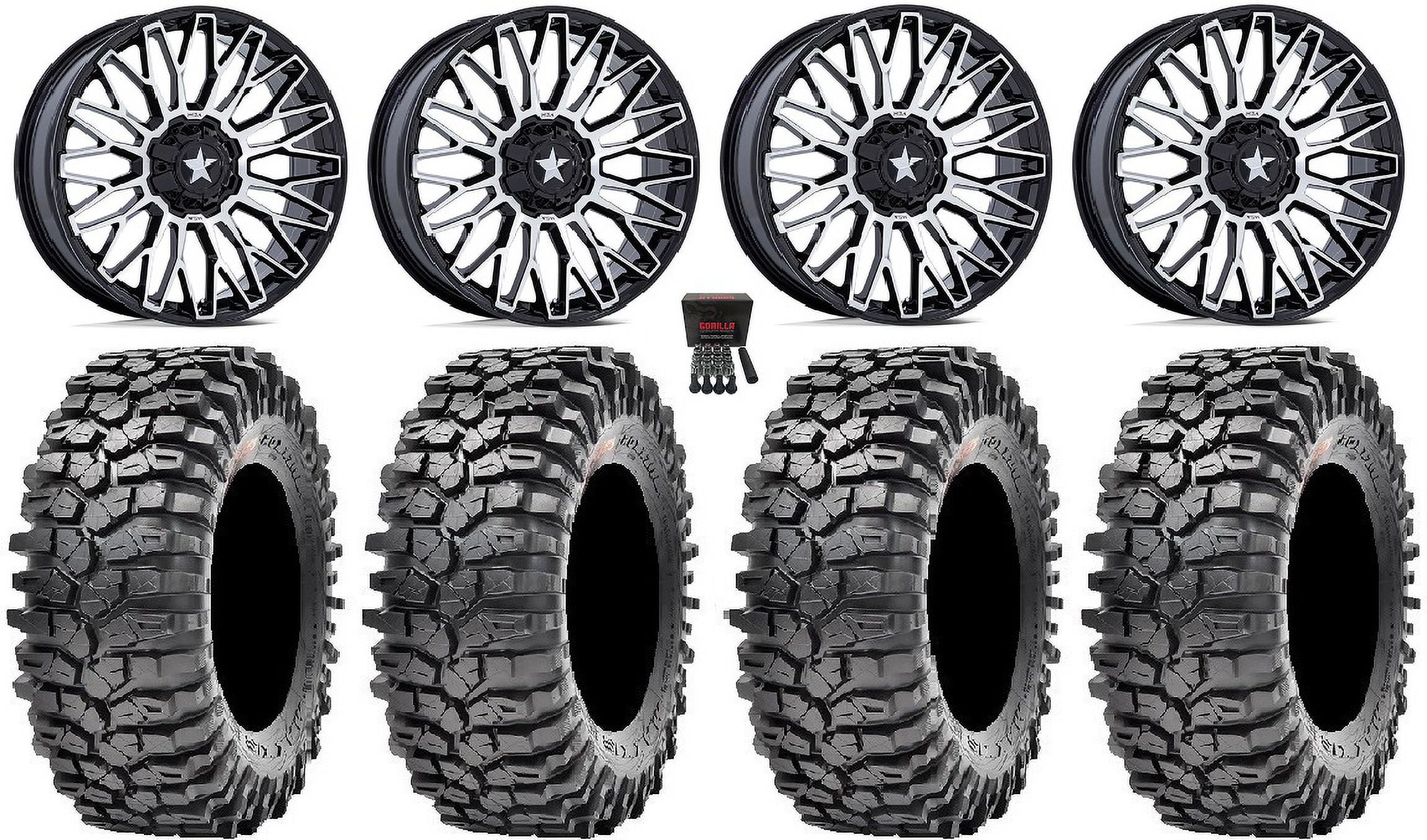 MSA Clubber 14" Wheels Machined 32" Roxxzilla 396 Tires Polaris RZR XP ...