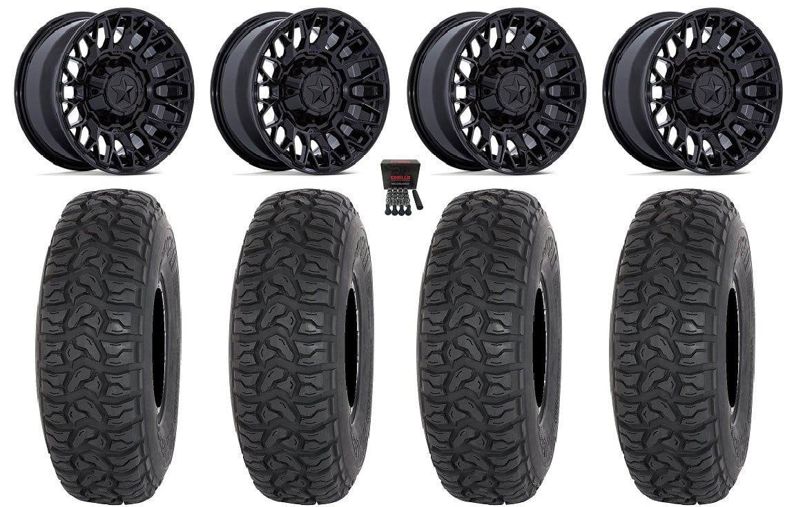 MSA Clubber 15" Wheels Black 35" Chicane LT Tires Polaris RZR XP 1000 ...