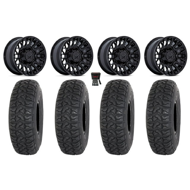 MSA Clubber 15" Wheels Black 35" Chicane LT Tires Polaris RZR XP 1000 ...