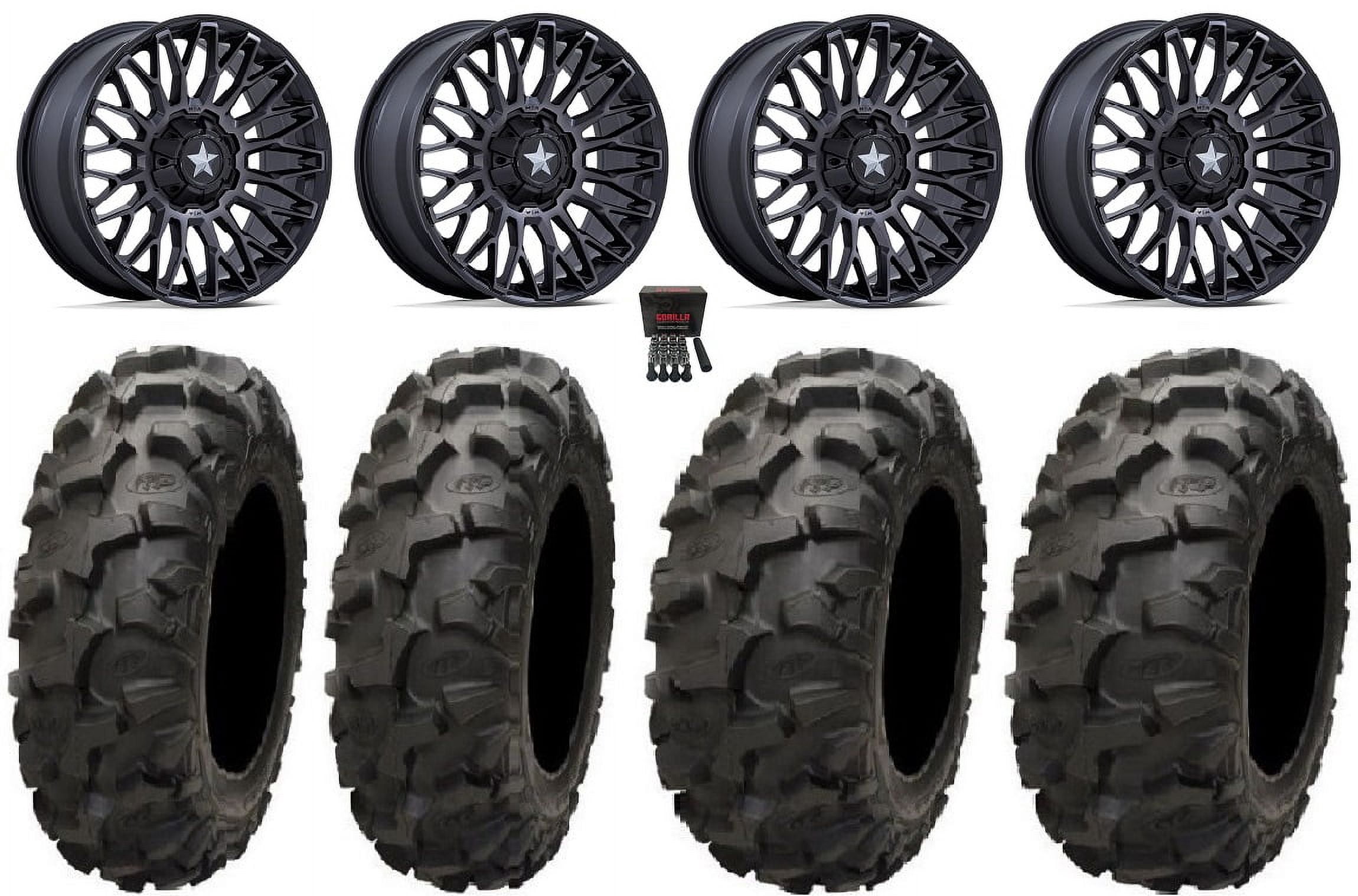 MSA Clubber 15" Wheels Black DDT 30" Black DDT water Tires Can-Am ...