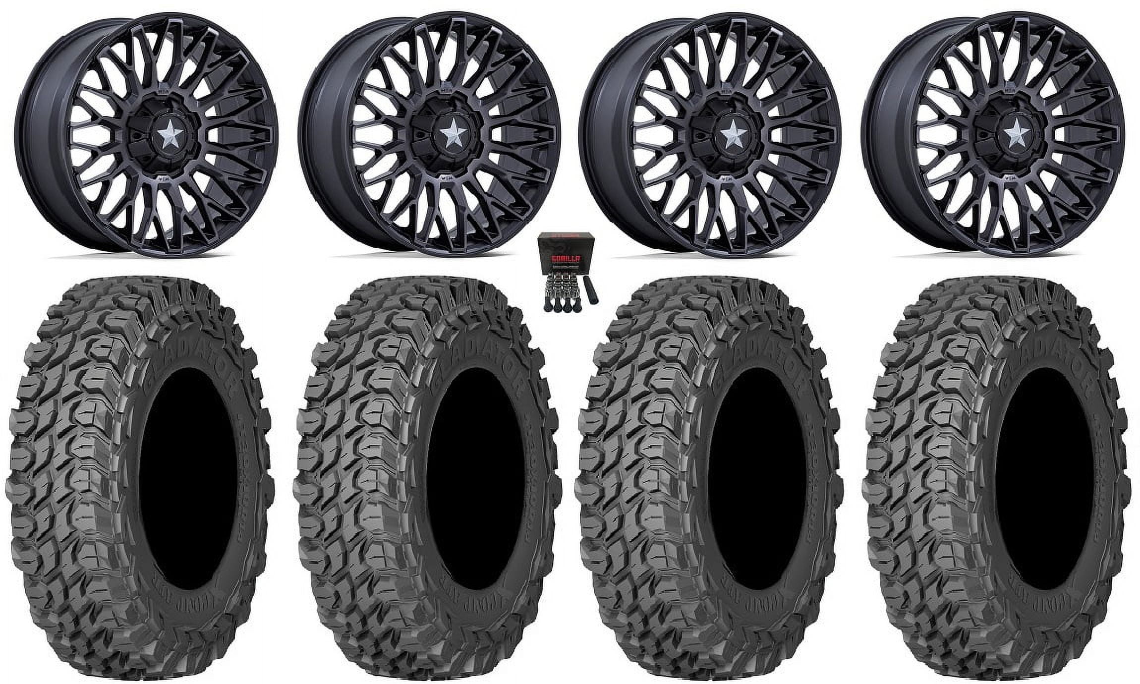 MSA Clubber 15" Wheels Black DDT 32" X Comp ATR Tires Can-Am Maverick ...