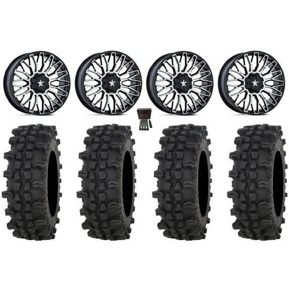 MSA Clubber 15" Wheels Machined 32" ACP Tires Polaris RZR Turbo R & Pro ...