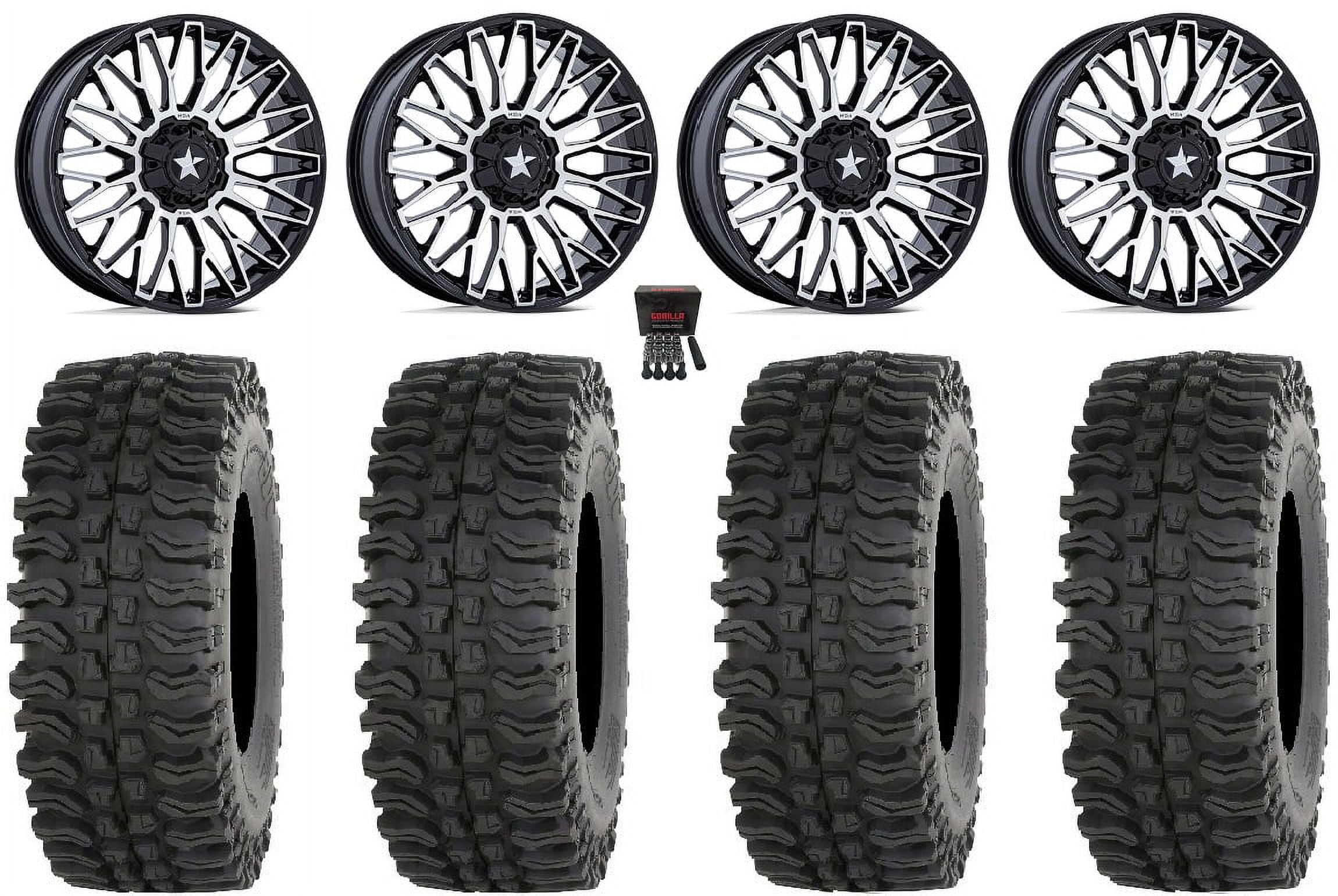 MSA Clubber 15" Wheels Machined 35" BDC Tires Can-Am Maverick X3 ...
