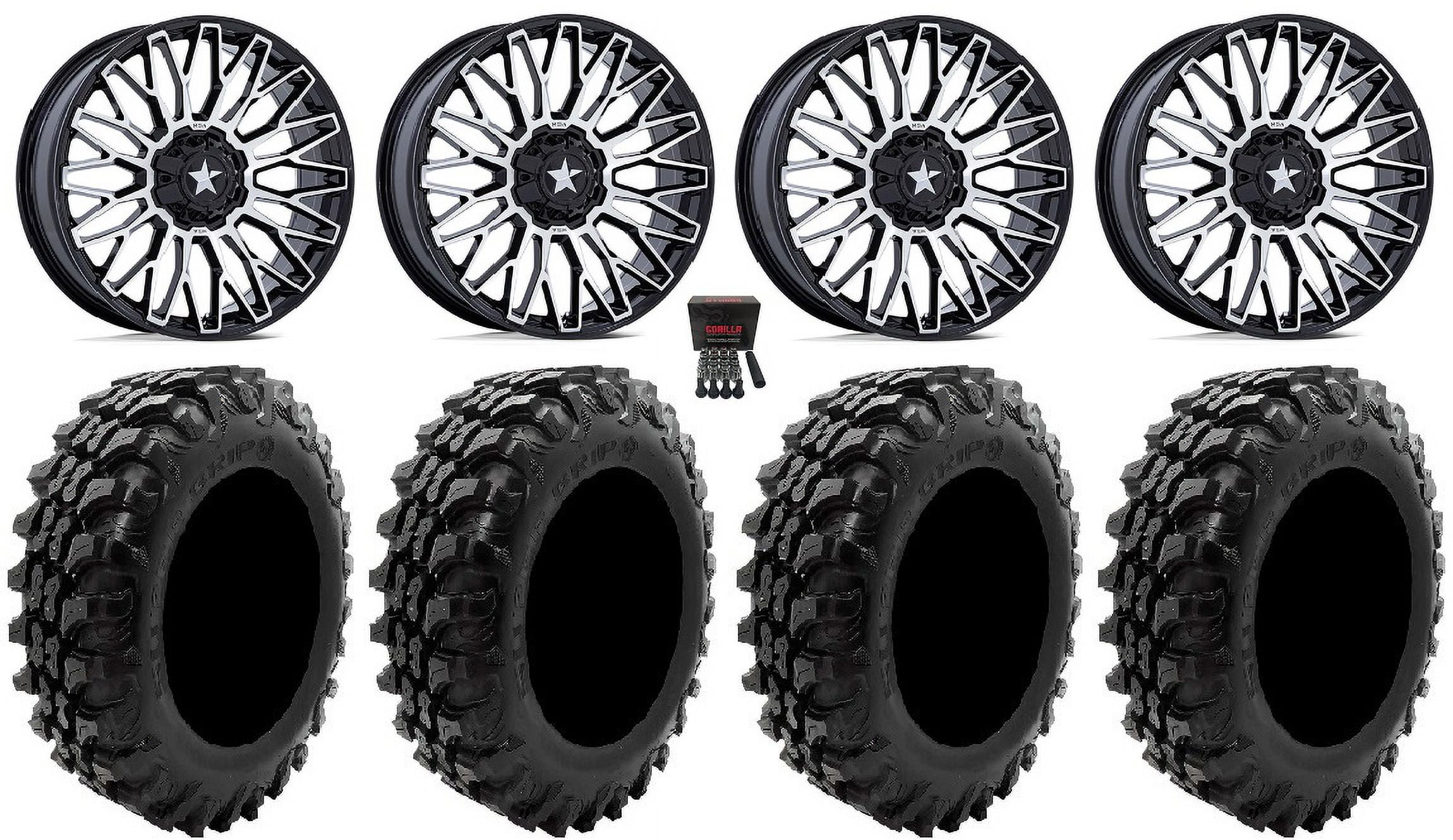 MSA Clubber 15" Wheels Machined 35" K9 XT Tires Polaris RZR XP 1000 ...
