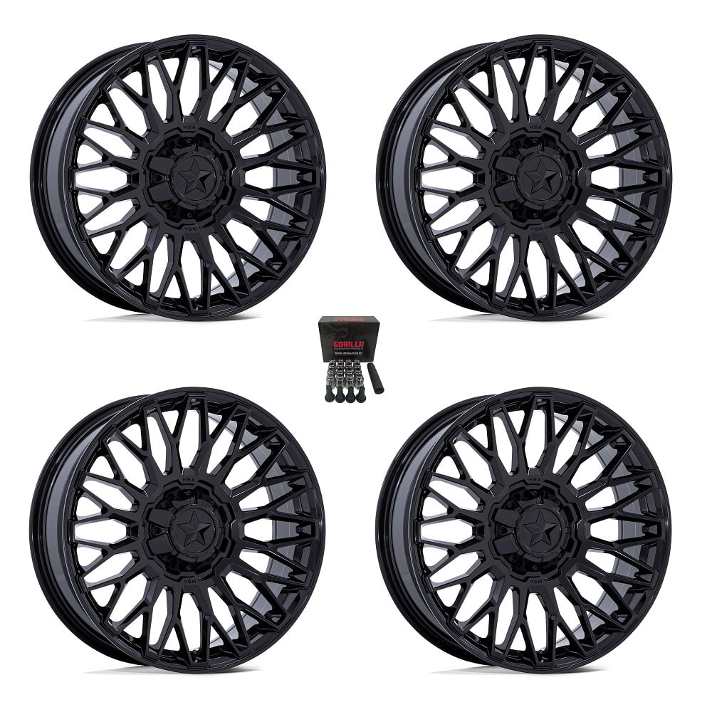 MSA Clubber 20" Wheels Gloss Black Kawasaki Mule Pro FXT - Walmart.com