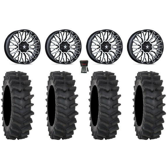 MSA Clubber 20" Wheels Machined 36" XM310R Tires Polaris RZR Turbo R ...