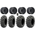 MSA Creed 14" Wheels Black 28" Mud Lite XL Tires Honda Foreman Rancher ...