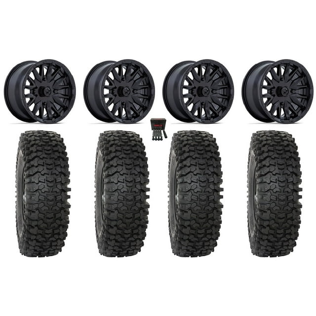MSA Creed 14" Wheels Black 28" RC500 Tires Yamaha Viking Wolverine ...