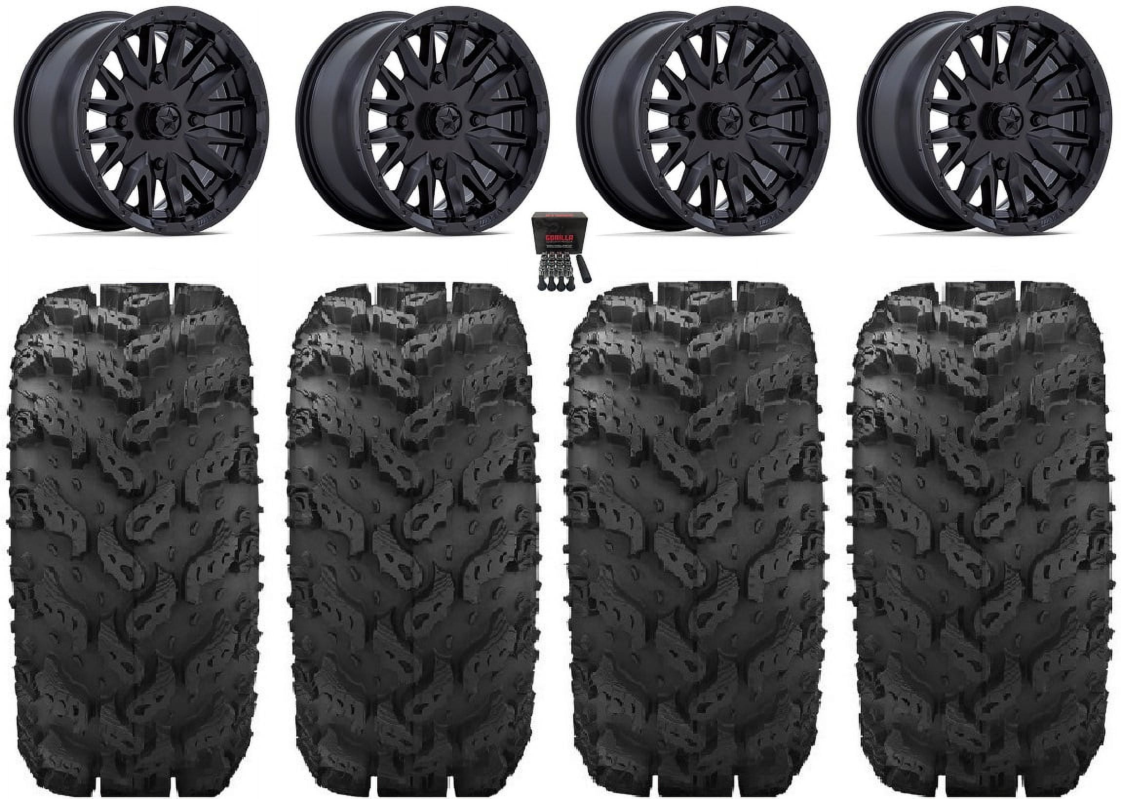 MSA Creed 14" Wheels Black 30" Reptile Tires Yamaha Viking Wolverine ...