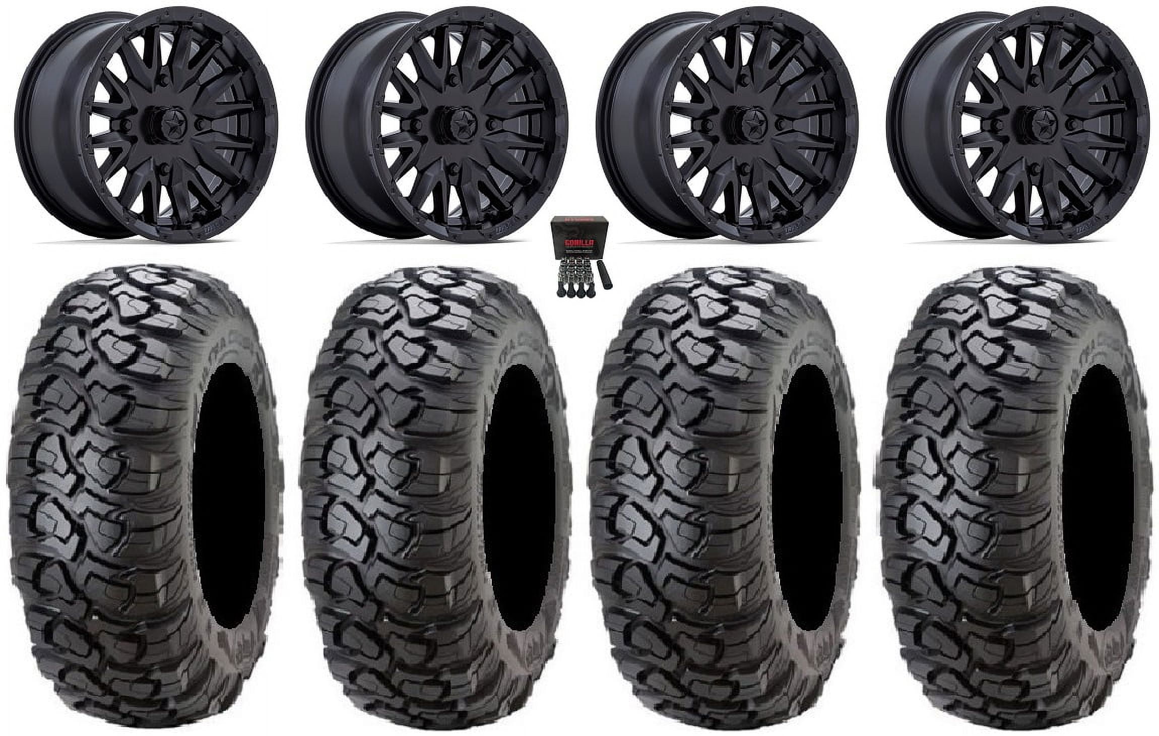 MSA Creed 14" Wheels Black 31" Ultracross Tires Sportsman RZR Ranger ...