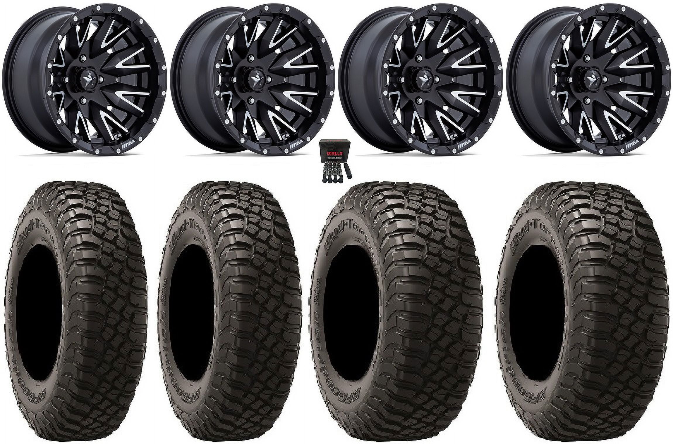 MSA Creed 14" Wheels Machined 27" BFG KM3 Tires Honda Foreman Rancher ...