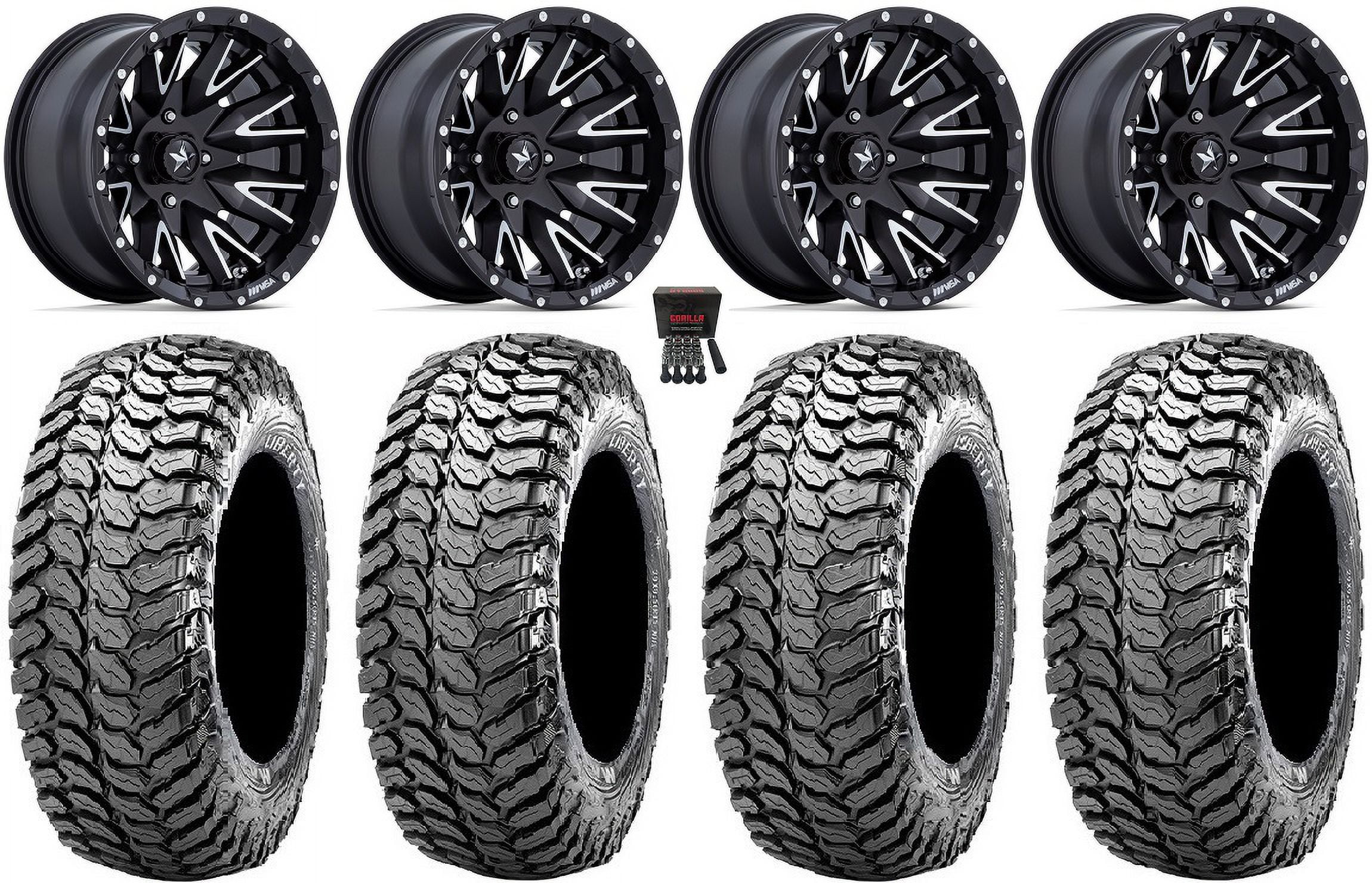 MSA Creed 14" Wheels Machined 30" Liberty Tires Honda Foreman Rancher ...