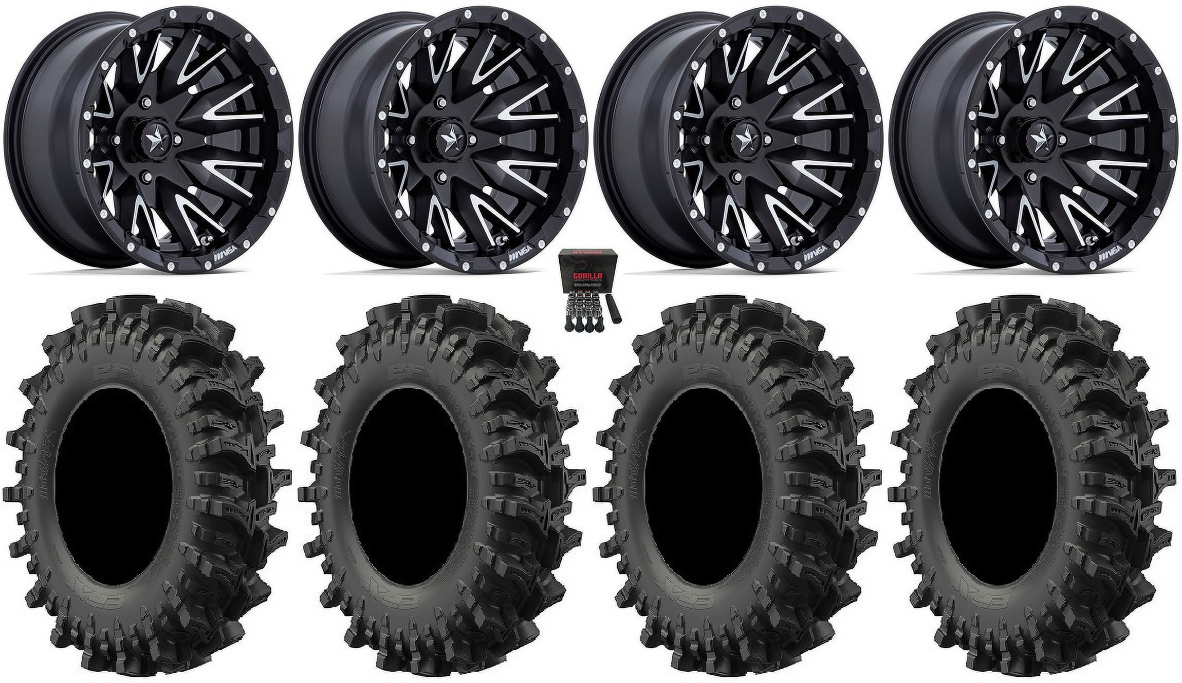 MSA Creed 14" Wheels Machined 30" MotoSlayer Tires Sportsman 550 850 ...