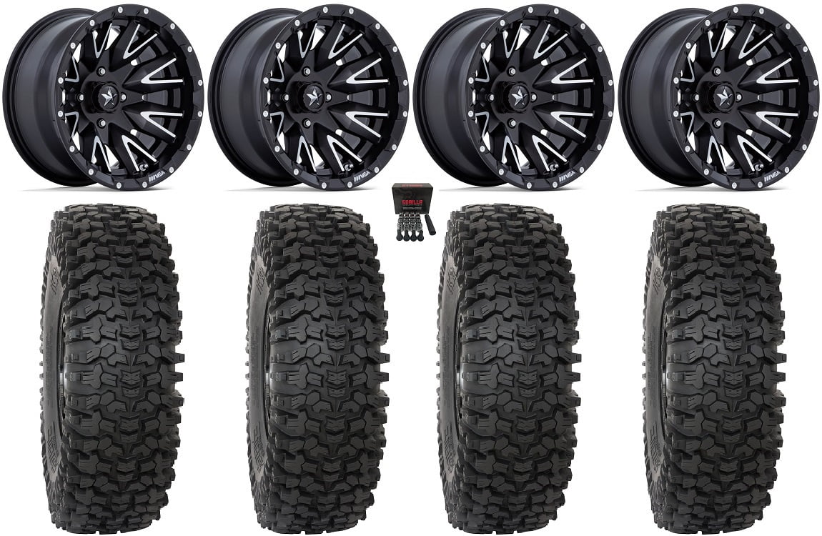MSA Creed 14" Wheels Machined 30" RC500 Tires Polaris RZR XP 1000 / PRO ...